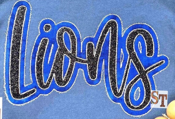 Lions Stacked Script Bean Stitch Embroidery Download - Sassy Threadz